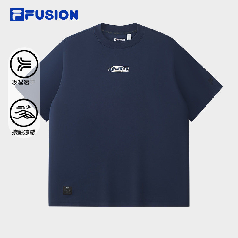 吴添豪同款FILA FUSION斐乐潮牌男短袖2026夏吸T恤T11M623113F