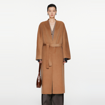 JNBY/江南布衣冬毛呢外套大衣宽松立领5O0810130