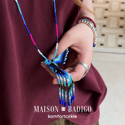 MAISON BADIGO 飞鸟流苏彩色串珠长项链民族风配饰 COLLIER BIRDS