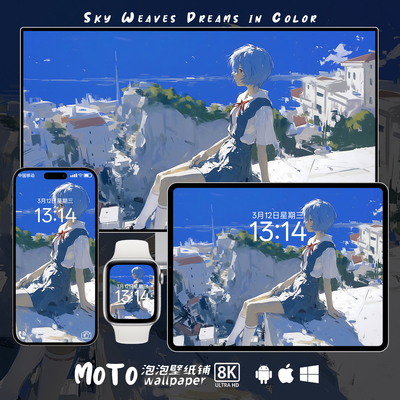 4K壁纸 | 绫波丽-03新世纪福音战士动漫iPhone手机iPad电脑壁纸