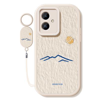 适用荣耀100线条山脉手机壳硅胶