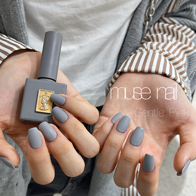 雾面显白高级大象灰色韩国甲油胶