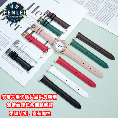 适用蔻驰麦迪逊14502400 14502399女士蜥蜴纹真皮手表带 精钢配件