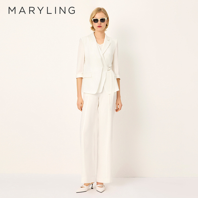 MARYLING七分袖三醋酸西装外套