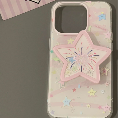 韩风星星支架适用于vivoy35手机壳y31s/y51s/y77/y100防摔x200x90x80x70高级感s20pro新款s19/s18/s17保护套