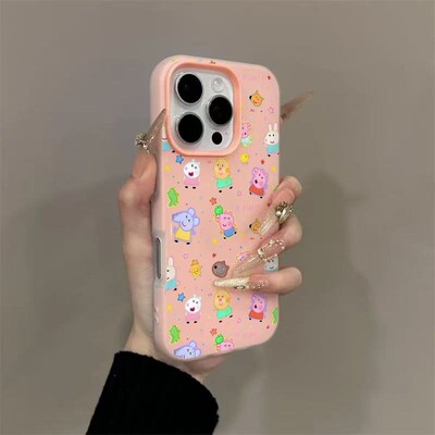 可爱小猪佩奇适用于realme真我GT手机壳v25 v23 v13新款时尚GTneo闪速版 realmeQ5i Q3pro防摔 gtneo2T保护套