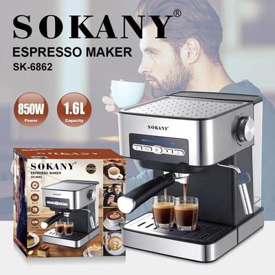 跨境SOKANY6862意式咖啡机家用办公胶囊粉末两用ESPRESSO MAKER