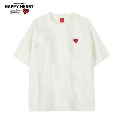 查尔斯桃心纯色cleanfit短袖t恤