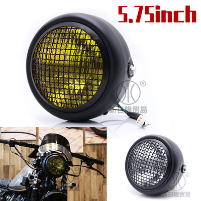 摩托车5.75寸网格大灯复