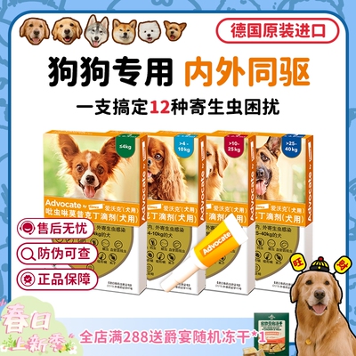 爱沃克狗狗体内外一体驱虫药滴剂