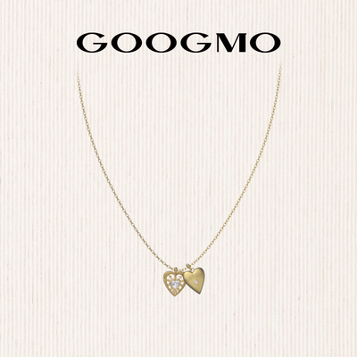 GOOGMO金色爱心项链女小众毛衣链高级感气质百搭颈链配饰秋冬新款