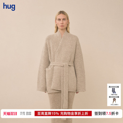 LAURENMANOOGIAN系腰带毛呢外套