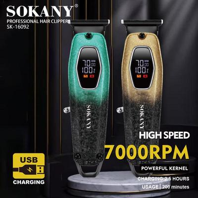 外贸SOKANY16092理发器发廊专业电推剪可充电理发剪hair clipper