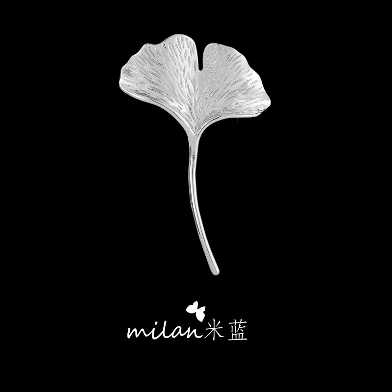 王一博同款胸针男士高档西装胸花银杏叶别针装饰简约领针潮流徽章