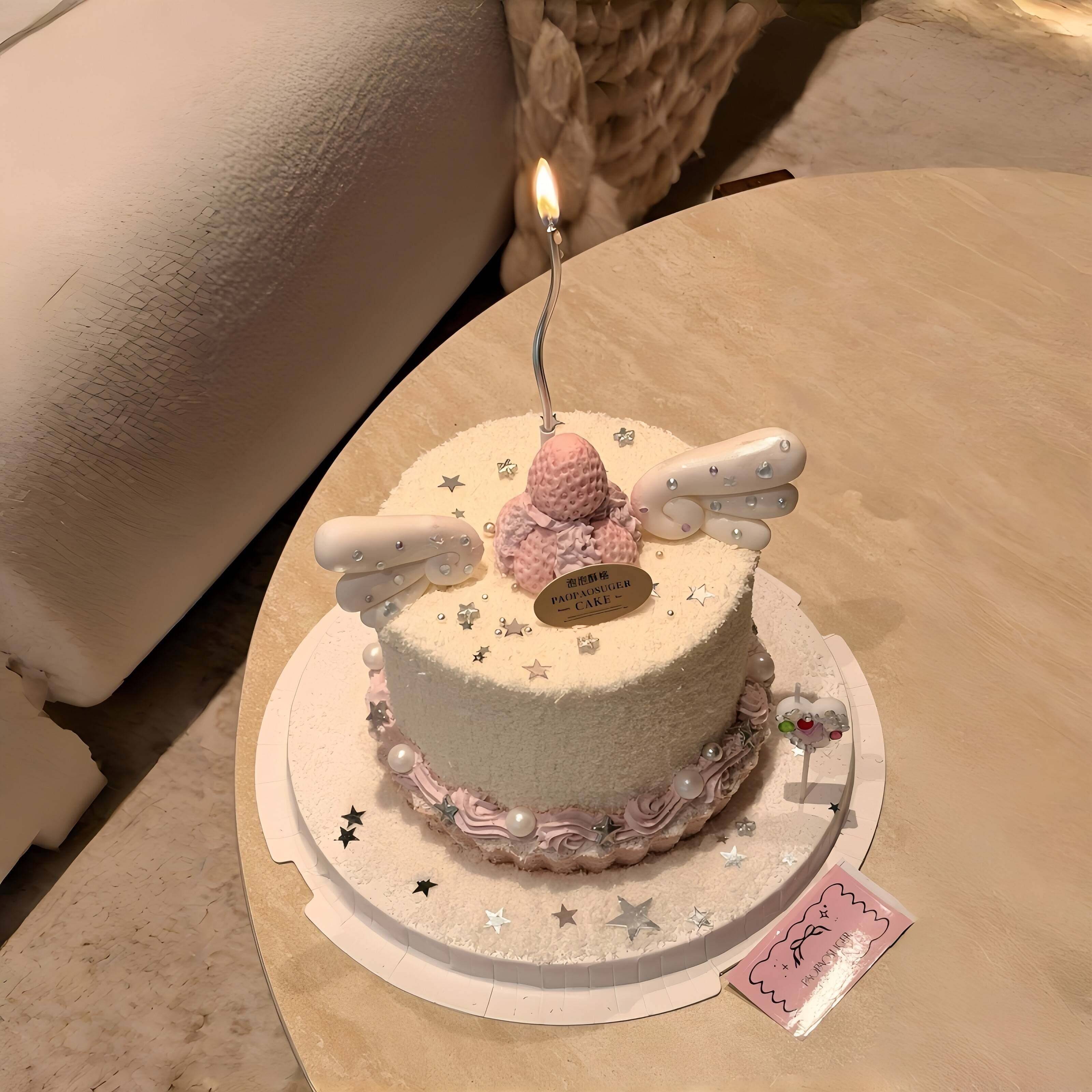韩系公主风生日蛋糕装饰插件矽胶模具女孩ins风草莓生日蛋糕插件