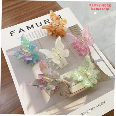Acetate Hair Claw Sweet Fairy Butterfly Hairpin Clip Gradien