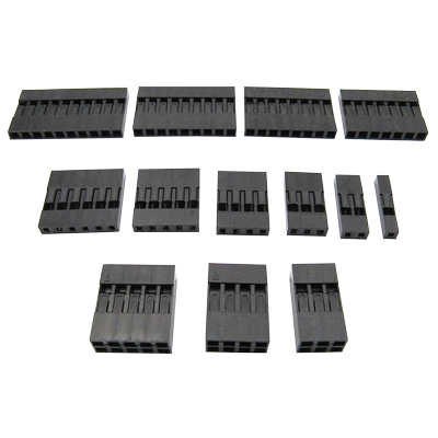 杜邦线壳杜邦胶壳母头2.54mm间距杜邦线插头单排双排1P/2P/4P~10P