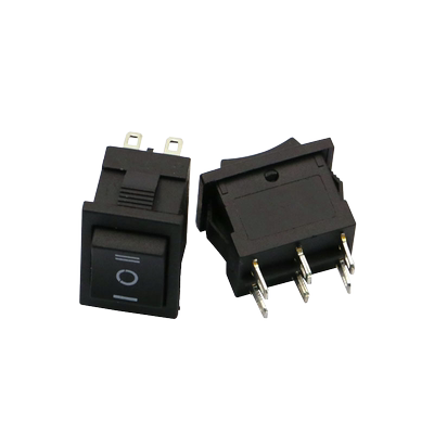 船型开关电源翘板6脚3档双刀双掷