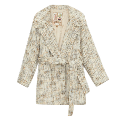 谜底粗花呢外套女2023秋