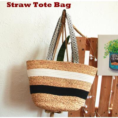 Straw Tote Bag Beach Summer Handwoven Shoulder Bags