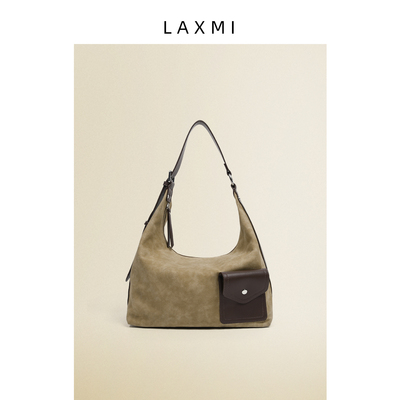 LAXMI原创复古撞色腋下包