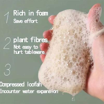 3 Packs Natural Loofah Sponge Bath kitchen/bathroom cleanin