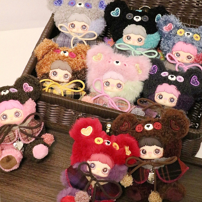 正版霉霉小熊饼干毛绒盲盒手办