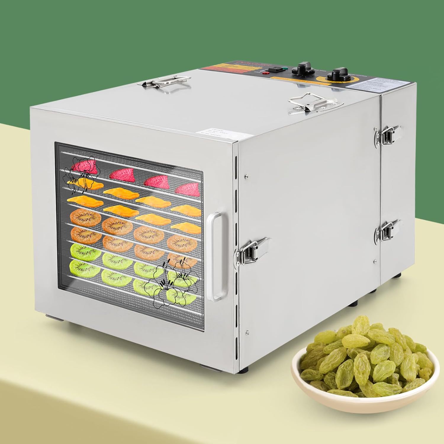 110V/220V商用热烘干机食品分体式干果机食物蔬菜风干脱水机10层