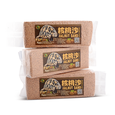爬虫天然核桃沙爬沙陆龟守宫蜥蜴爬宠垫材打磨颗粒不怕误食垫材