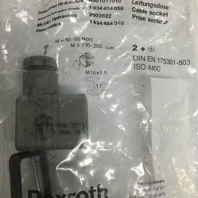 议价REXROTH电磁阀端子插头DIN EN 175301-803真品当天发货