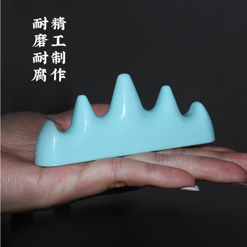 笔架山 笔搁笔山镇纸镇尺放毛y笔的托 架子 仿瓷加硬塑料防摔笔托