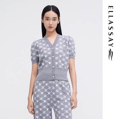 ELLASSAY歌力思早春季新款羊毛混纺气质毛衫女EWW341M07000