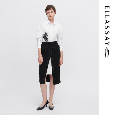 ELLASSAY歌力思2026春季新款高级感醋酸连衣裙套装女EWF341Y06800