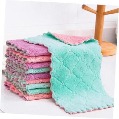 Kitchen Towels Dishcloths Coral Fleece Dish Towel Dish Rags