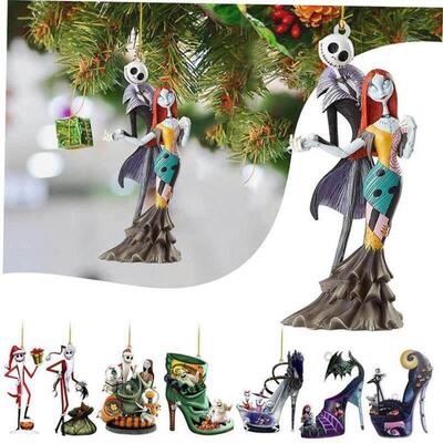 Nightmare Before Christmas Jack And Sally Hanging Ornament