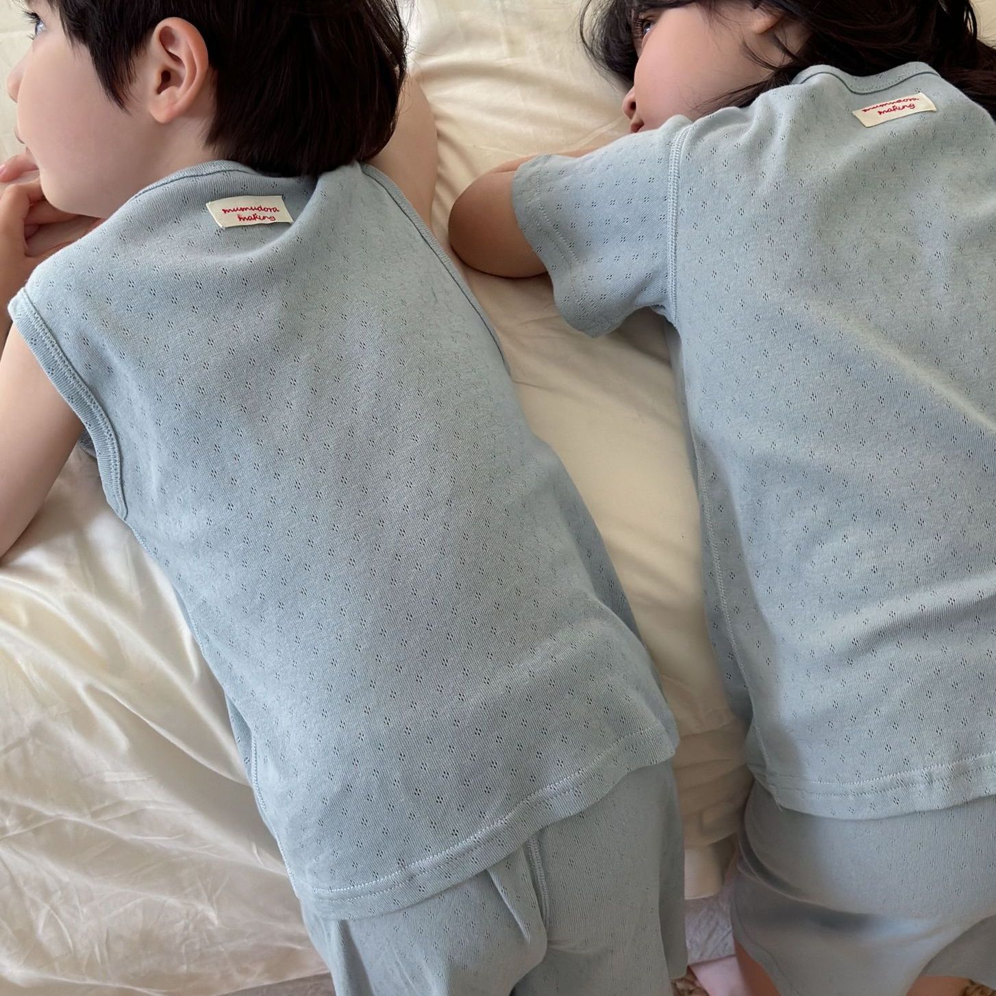 儿童睡衣套装夏季婴儿背心短袖短裤透气男童女童宝宝家居服两件套