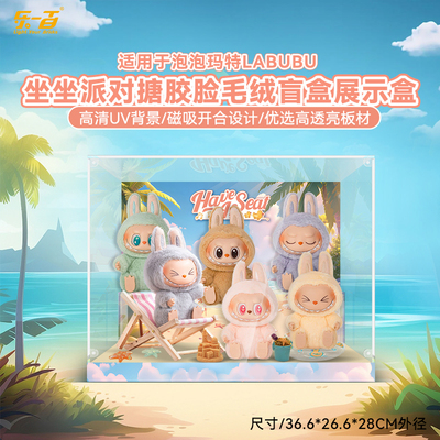 适用泡泡玛特LABUBU拉布布搪胶娃盲盒挂墙相框坐坐派对场景展示盒