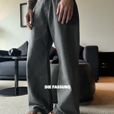 DieFassung烟灰2021M版型牛仔裤