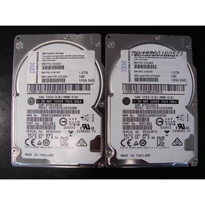 IBM 01AC597 01EJ022 01EJ024 1.2TB 2.5 10K V5000 Gen2存储硬盘