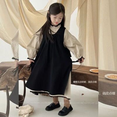 Children Clothes Set Girls Long Sleeved Dress 2024 New Sprin