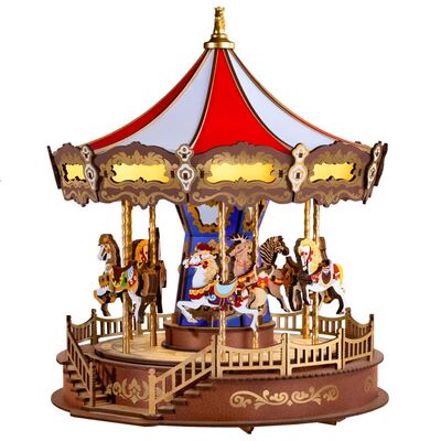 Robotime Rolife Classic Carousel Music Boxes Easy Assemble 3