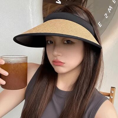 Sweet Sun Protection Straw Hat Practical Large Eaves Visors