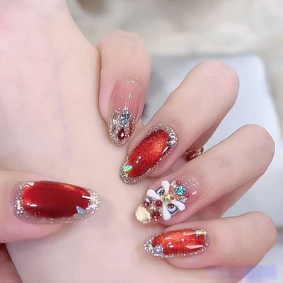 国潮醒狮纯手工穿戴甲