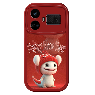 适用于真我gt5手机壳realmegt5新款正我gt5液态硅胶皮纹软壳防摔reaimegt5卡通可爱ralme高级男女Gt5龙年生肖