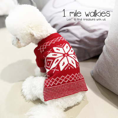 遛英哩1Mile Walkie日本品牌宠物服装秋冬伊森北欧毛衣帅气英伦风