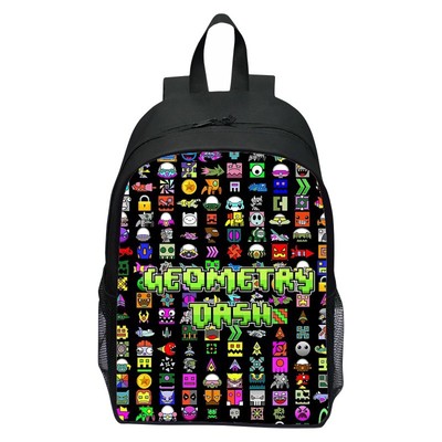 新品印花几何冲刺书包通通通学生