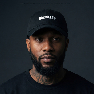 UHBALLER黑色复古帽子简约潮流