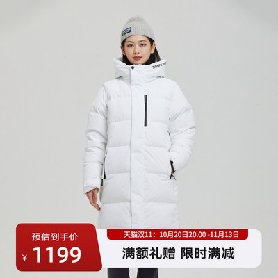 SANFO PLUS暗夜长款保暖Allied拒水鹅绒面包羽绒服19089