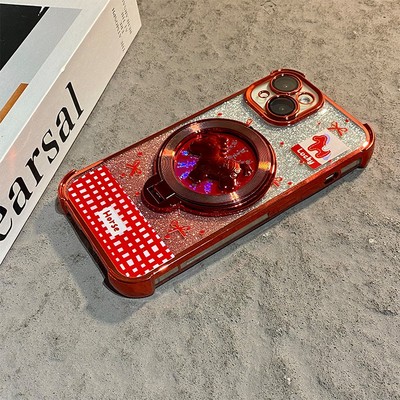 手机壳硅胶2026马年旋转小马支架