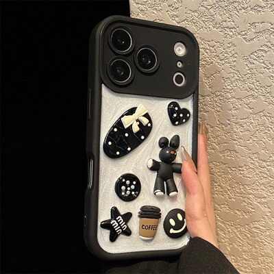 笑脸星星兔子适用vivov70fe手机壳v70elite卡通v60lite立体v50e带v40se挂链v30pro黑色v29咖啡v11i滴胶v19neo